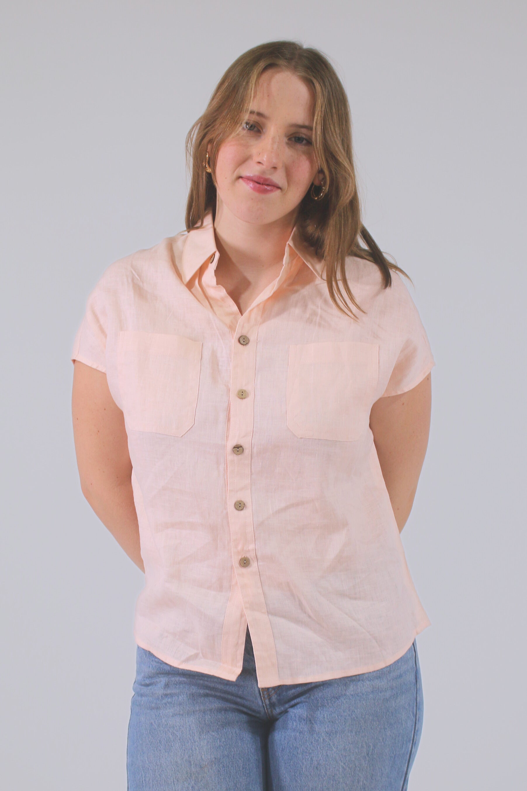 Jenny 100% Linen Camp Top – All Bodies